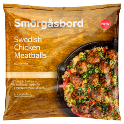 Smorgasbord Swedish Chicken Meatballs 1kg - ASDA Groceries