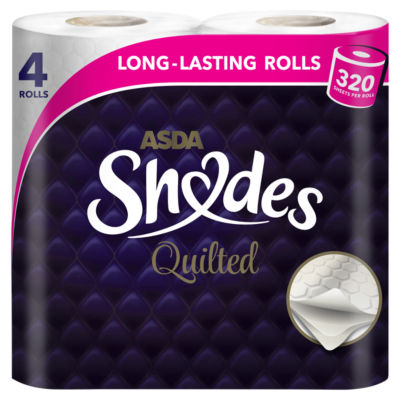 ASDA Shades Quilted 4 Long-Lasting Rolls - ASDA Groceries