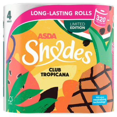 ASDA Shades Limited Edition 4 Club Tropicana Rolls - ASDA Groceries