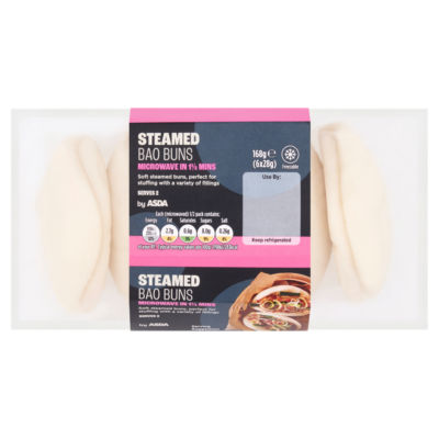 ASDA Steamed Bao Buns 6 x 28g (168g) - ASDA Groceries