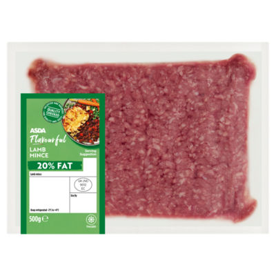ASDA Flavourful Lamb Mince 20% Fat 500g - ASDA Groceries