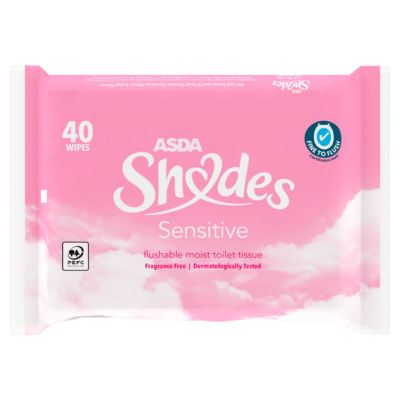 ASDA Shades 40 Sensitive Wipes - ASDA Groceries