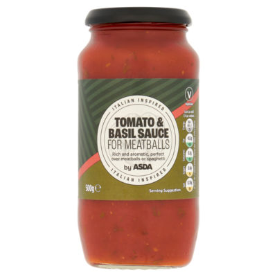 ASDA Tomato & Basil Sauce for Meatballs 500g - ASDA Groceries