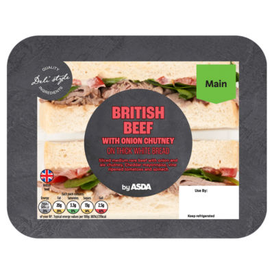 ASDA ASDA Beef & Onion Chutney Deli Style Sandwich - ASDA Groceries