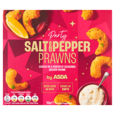 ASDA Party Salt & Pepper Prawns 132g - ASDA Groceries