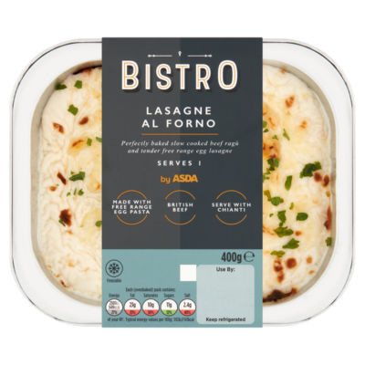 Bistro by ASDA Lasagne Al Forno 400g - ASDA Groceries