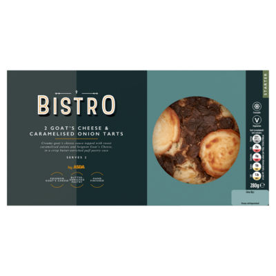 Bistro by ASDA Bistro 2 Goat's Cheese & Caramelised Onion Tarts 280g ...