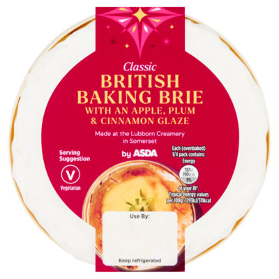 ASDA Classic British Baking Brie with An Apple, Plum & Cinnamon Glaze ...