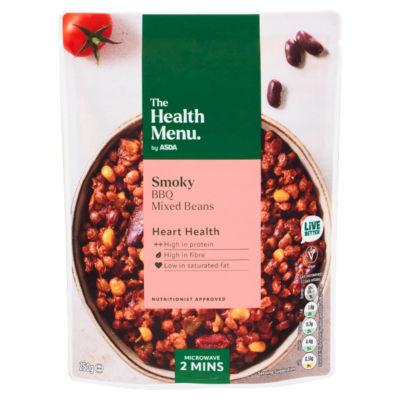 The Health Menu by ASDA The Health Menu Smoky BBQ Mixed Beans 250g ...