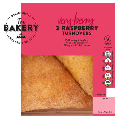 The BAKERY at ASDA The Bakery at 2 Raspberry Turnovers - ASDA Groceries