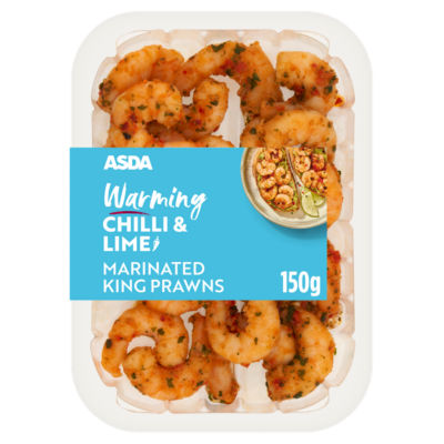 ASDA Warming Chilli & Lime Marinated King Prawns 150g - ASDA Groceries