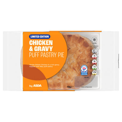 ASDA Limited Edition Chicken Gravy Puff Pastry Pie 150g ASDA Groceries
