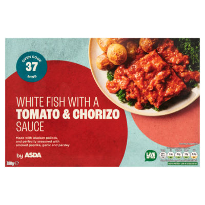 ASDA White Fish with a Tomato & Chorizo Sauce 380g - ASDA Groceries
