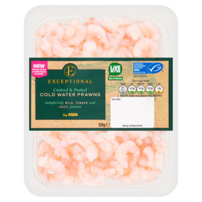 Exceptional by ASDA Exceptional by Cooked & Peeled Cold Water Prawns ...