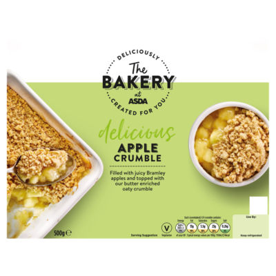 The BAKERY at ASDA The Bakery at Delicious Apple Crumble 500g - ASDA ...