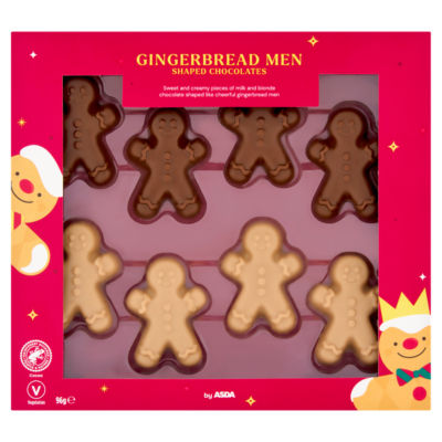 ASDA Gingerbread Men Shaped Chocolates 96g - ASDA Groceries
