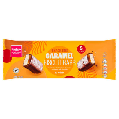 ASDA Caramel Biscuit Bars 5 x 42g (210g) - ASDA Groceries