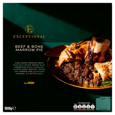 Exceptional by ASDA Beef & Bone Marrow Pie 1000g - ASDA Groceries