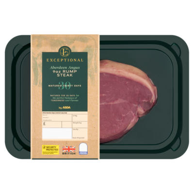Exceptional by ASDA Aberdeen Angus 9oz Rump Steak - ASDA Groceries