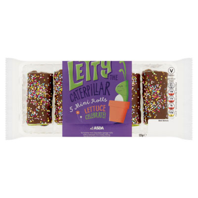 The BAKERY at ASDA 5 Letty the Caterpillar Mini Rolls 125g - ASDA Groceries
