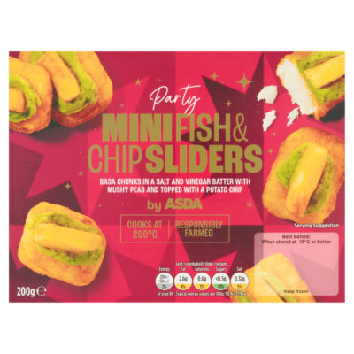 ASDA Party Mini Fish & Chip Sliders 200g - ASDA Groceries