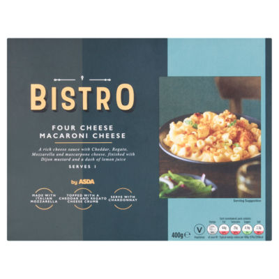 Bistro by ASDA Bistro by Four Cheese Macaroni Cheese 400g - ASDA Groceries