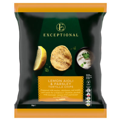 ASDA Exceptional by Lemon Aioli & Parsley Tortilla Chips 150g - ASDA ...