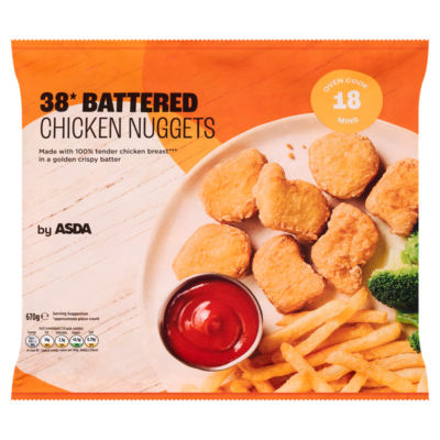 ASDA 38 Battered Chicken Nuggets 670g - ASDA Groceries