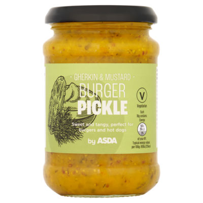 ASDA Gherkin & Mustard Burger Pickle 290g - ASDA Groceries