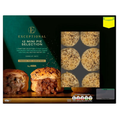 Exceptional by ASDA 12 Mini Pie Selection 420g - ASDA Groceries