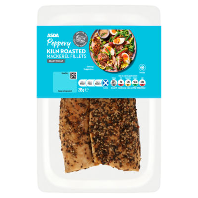 ASDA Peppery Kiln Roasted Mackerel Fillets 215g - ASDA Groceries