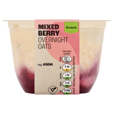 ASDA Mixed Berry Overnight Oats 195g - ASDA Groceries