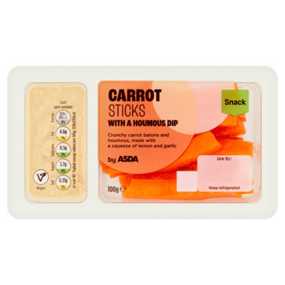 ASDA Carrot Sticks with a Houmous Dip 100g - ASDA Groceries
