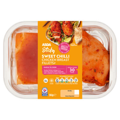 ASDA Sticky Sweet Chilli Chicken Breast Fillets 302g - ASDA Groceries