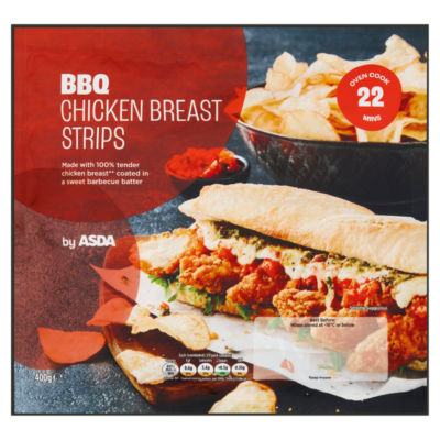 ASDA ASDA BBQ Chicken Breast Strips 400g - ASDA Groceries