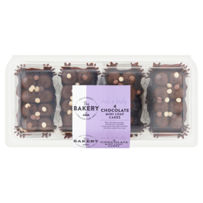 The BAKERY at ASDA The Bakery at 4 Chocolate Mini Loaf Cakes - ASDA ...