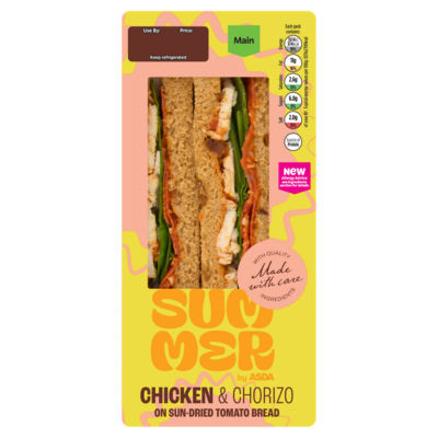 ASDA Summer By Chicken Chorizo On Sun Dried Tomato Bread ASDA Groceries
