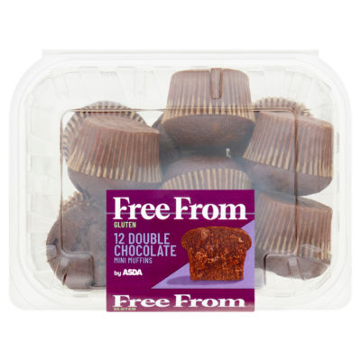 ASDA Free From Free From by 12 Double Chocolate Mini Muffins - ASDA ...