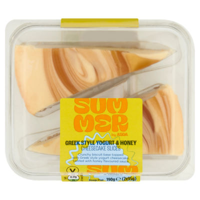 Summer by ASDA Summer by Greek Style Yogurt & Honey Cheesecake Slices 2 ...