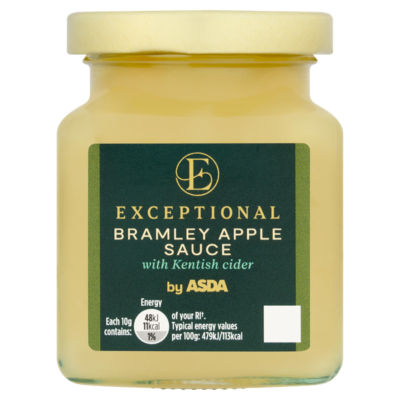 Exceptional by ASDA Bramley Apple Sauce with Kentish Cider 210g - ASDA ...