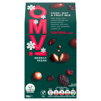 Plant Based by ASDA OMV! Choc, Nut & Fruit Mix 100g - ASDA Groceries
