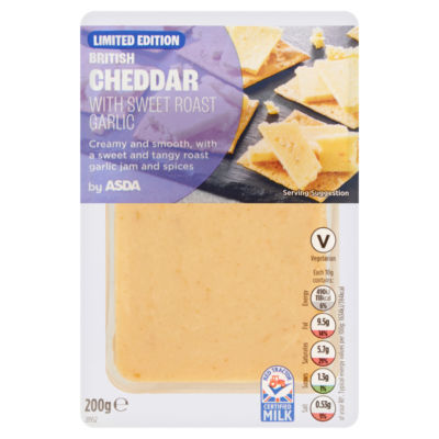 ASDA Limited Edition British Cheddar with Sweet Roast Garlic 200g ...