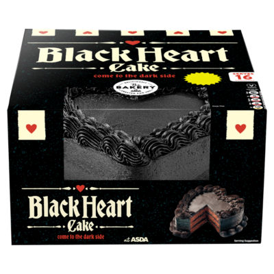 ASDA The Bakery at Black Heart Cake - ASDA Groceries