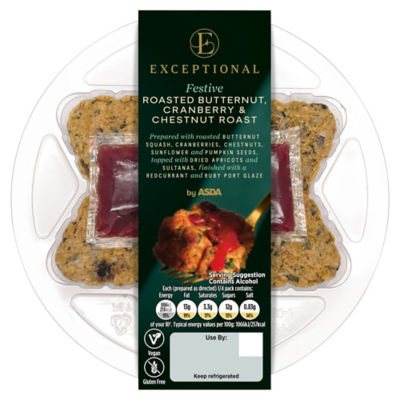 Exceptional By ASDA Festive Roasted Butternut, Cranberry & Chestnut ...