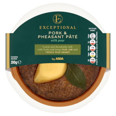 Exceptional by ASDA Pork & Pheasant Pâté with Pear 200g - ASDA Groceries