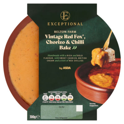 Exceptional by ASDA Belton Farm Vintage Red Fox Chorizo & Chilli Bake ...