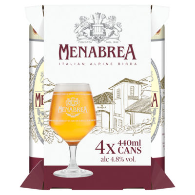 Menabrea Premium Lager 4 x 440ml - ASDA Groceries