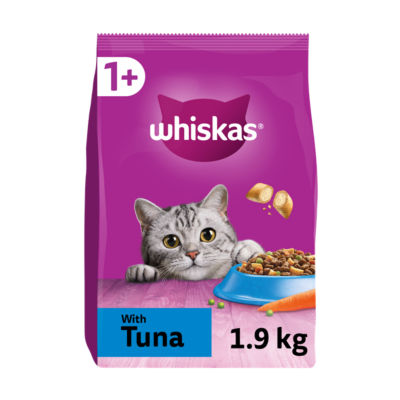 Whiskas WHISKAS 1+ Dry TUNA Cat Food 1.9kg - ASDA Groceries