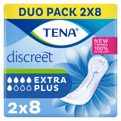 Tena Discreet Extra Plus incontinence Pads 16 pack - ASDA Groceries