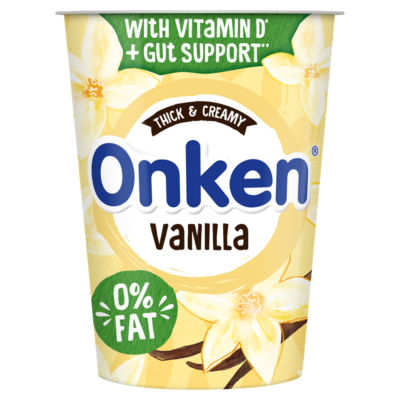 Onken 0% Fat Vanilla Yogurt 450g - ASDA Groceries